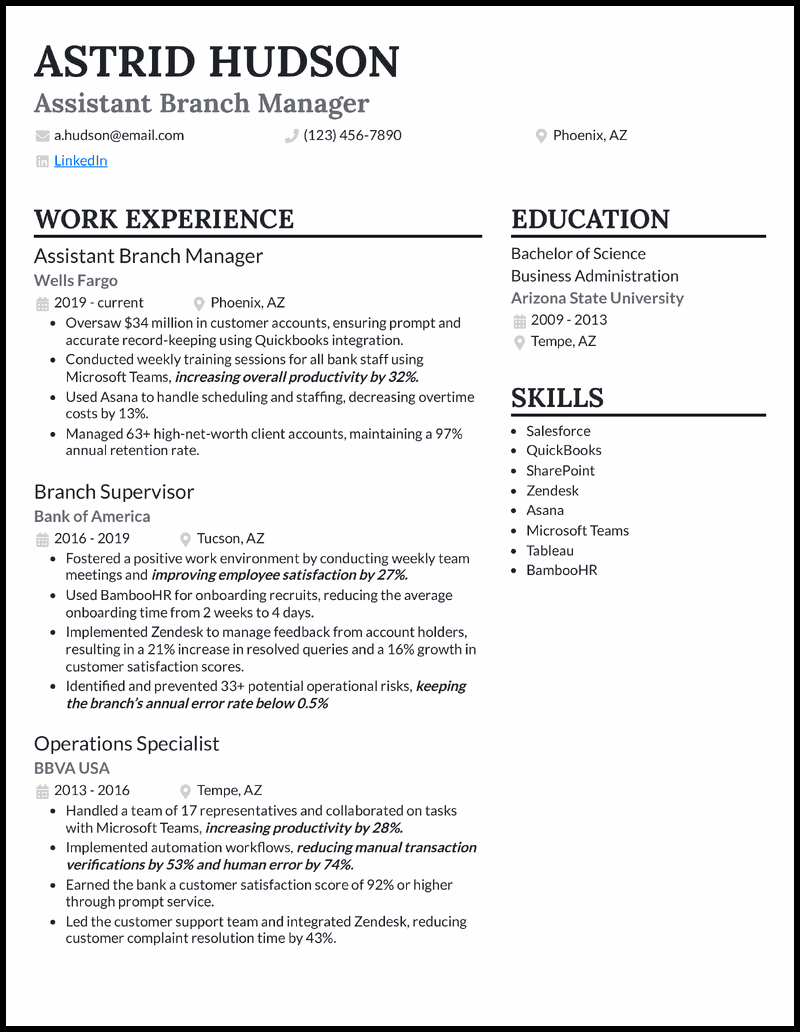 7 Assistant Manager Resume Examples for 2025