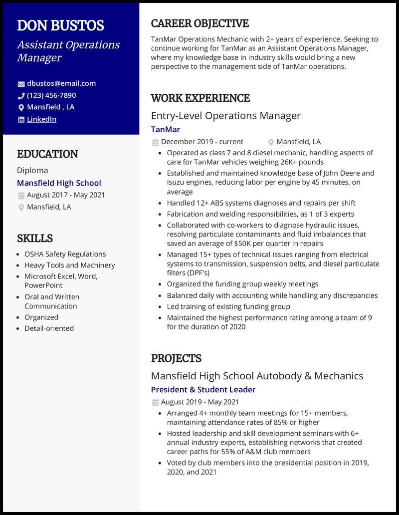 23 Operations Manager Resume Examples That Work in 2024