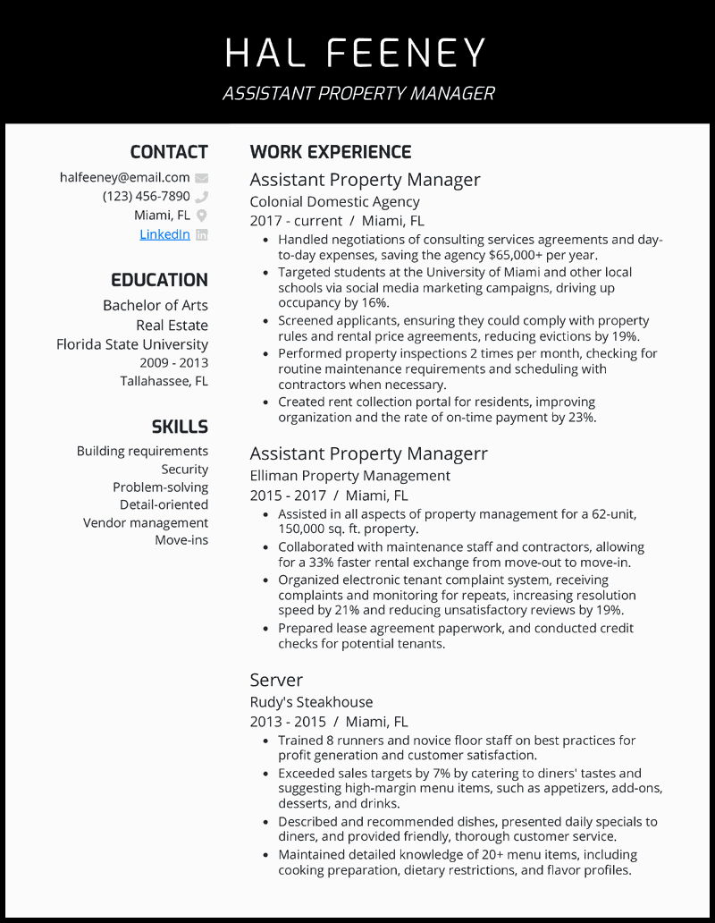 11 Property Manager Resume Templates & Examples for 2025