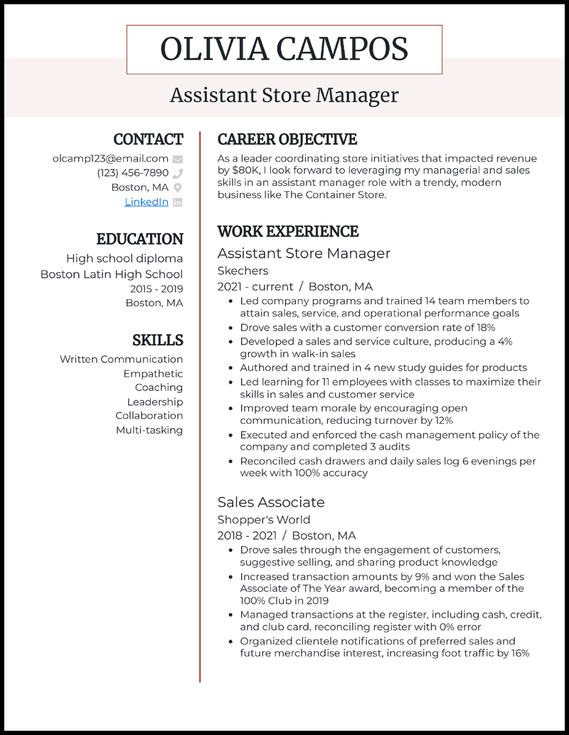 11 Assistant Manager Resume Examples for 2025