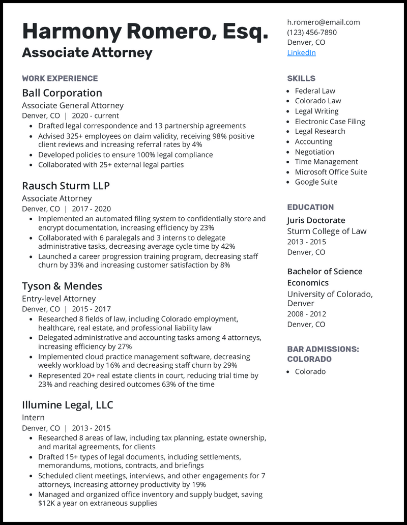 11 Attorney Resume Examples That Got the Job in 2024