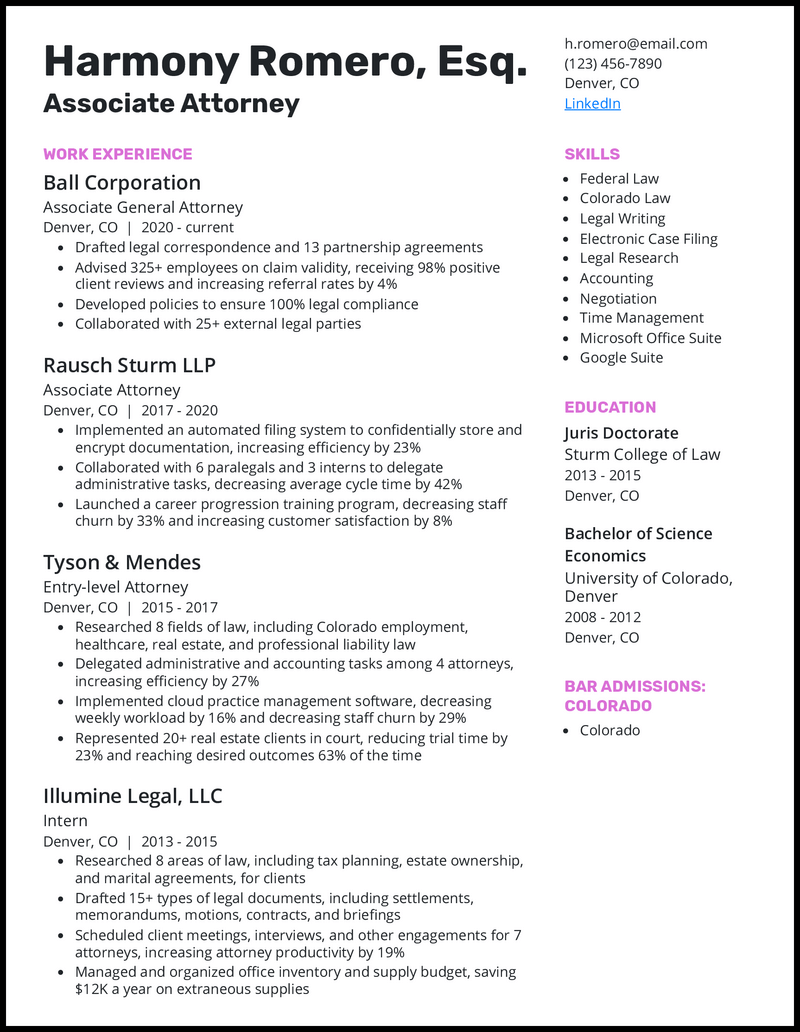 11 Attorney Resume Examples That Got the Job in 2024