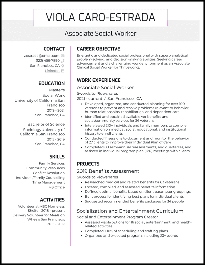 11 Social Worker Resume Examples That Worked in 2024