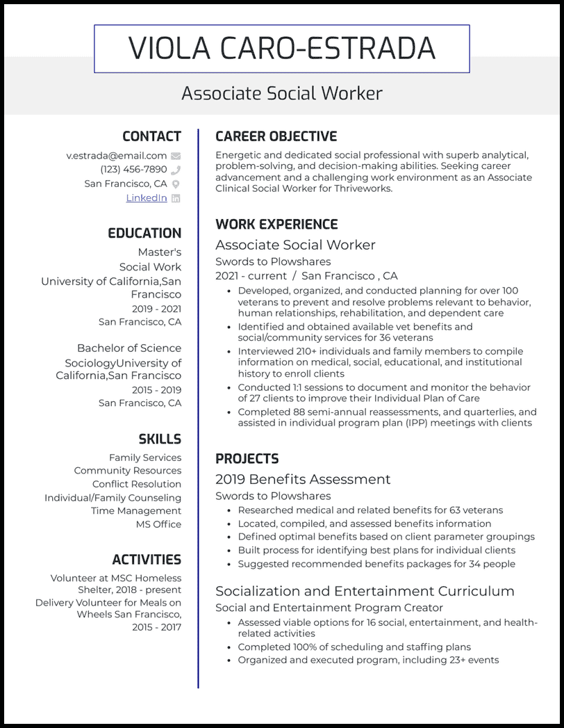 11 Social Worker Resume Examples That Worked in 2024