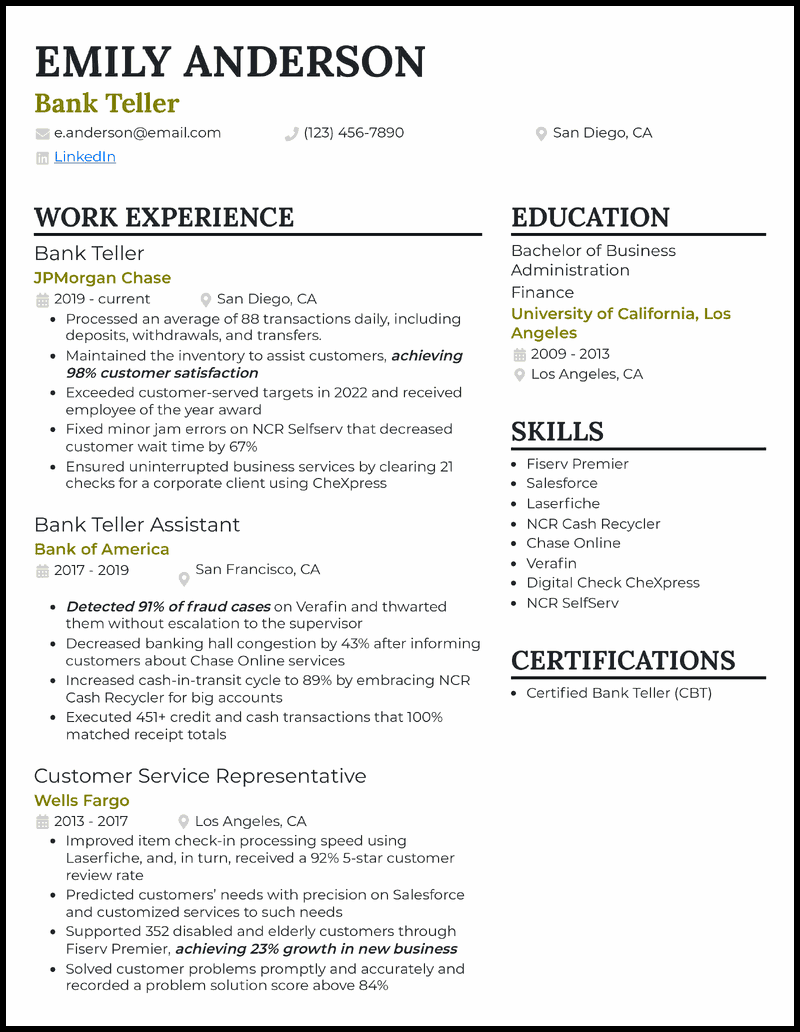 15 Banking Resume Examples That Made the Cut in 2026