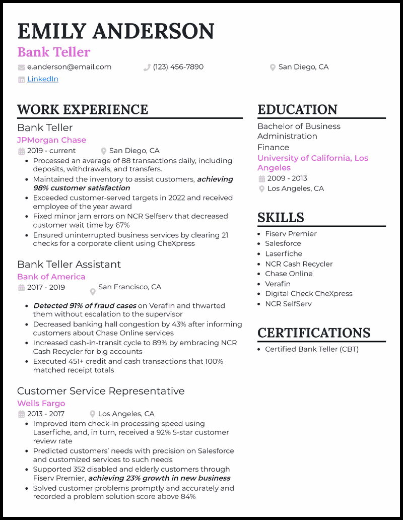 15 Banking Resume Examples That Made the Cut in 2025