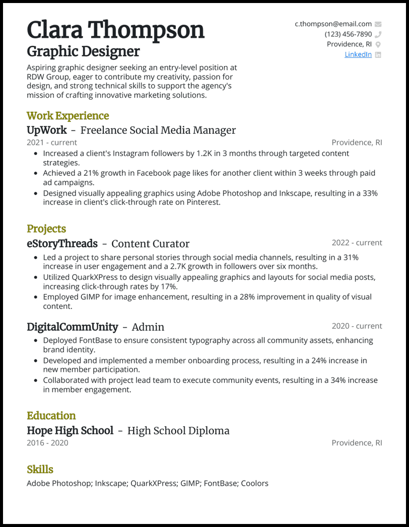 26 Graphic Designer Resume Examples That Work in 2025