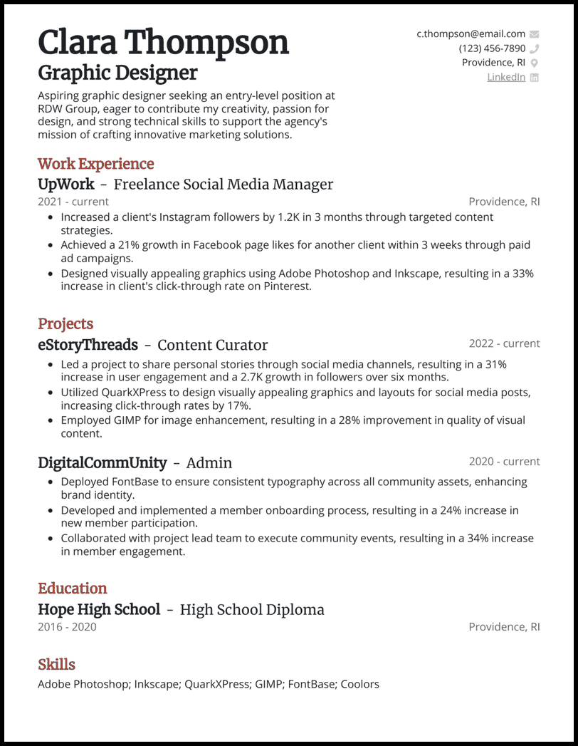 26 Graphic Designer Resume Examples That Work in 2025