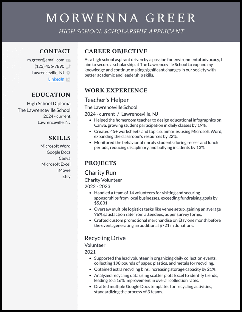 22 High School Resume Examples & Templates to Stand Out