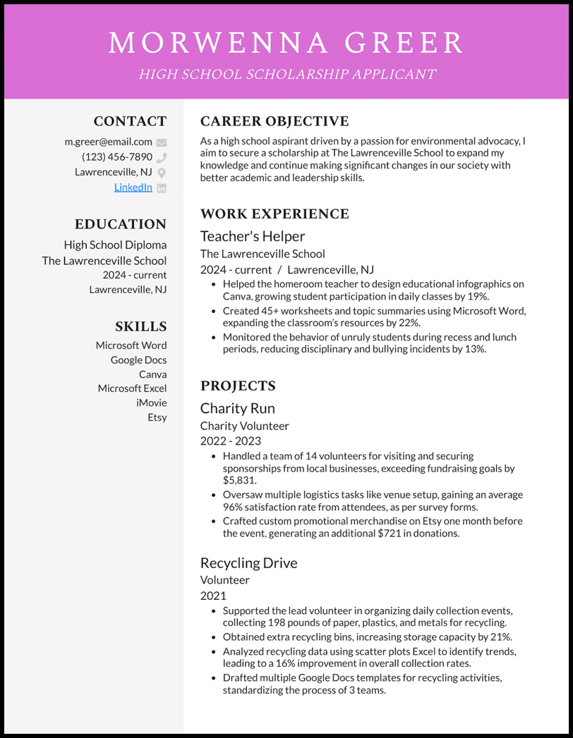 22 Secondary School CV Examples & Templates to Stand Out