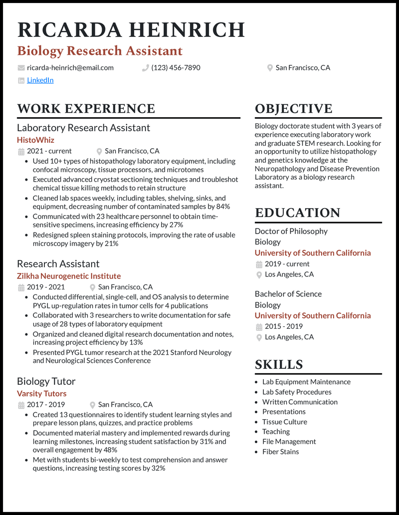 7 Grad School Resume Examples [& Templates]