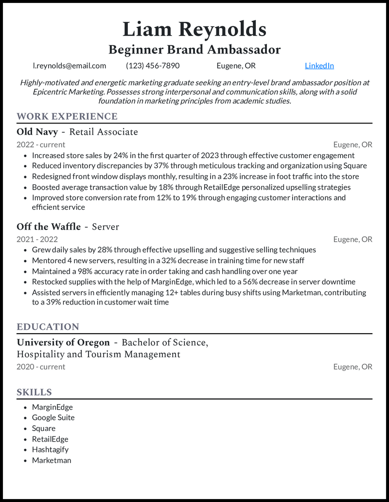 9 Brand Ambassador Resume Samples for 2025