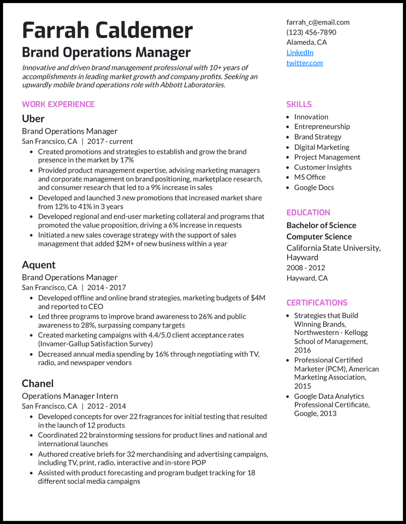 23 Operations Manager Resume Examples That Work in 2024