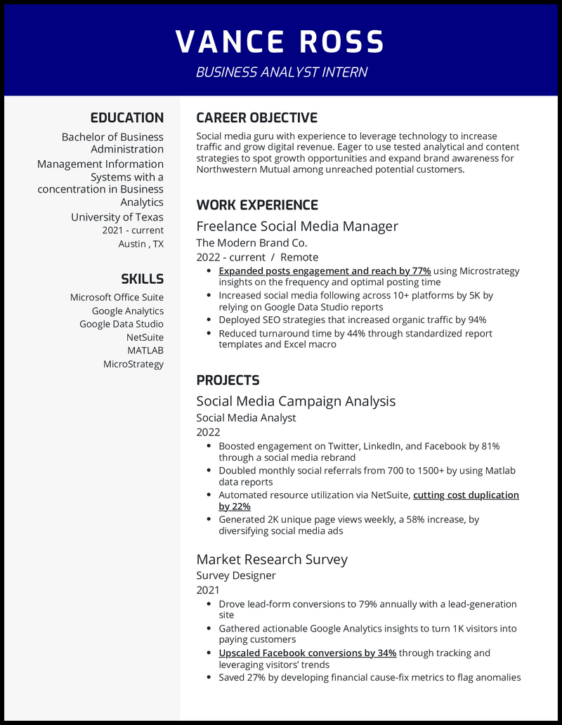 12 Business Resume Examples [& Templates]