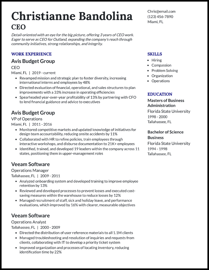 9 CEO Resume Examples [& Templates]