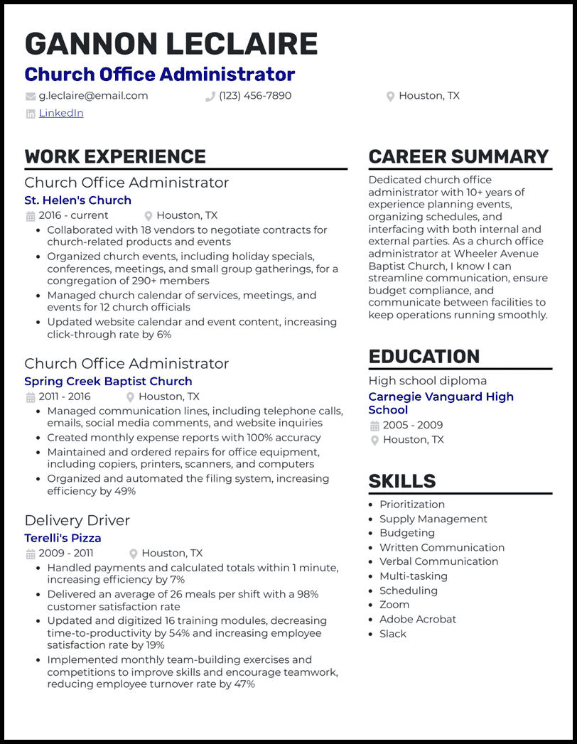 7 Office Administrator Resume Examples Built for 2025