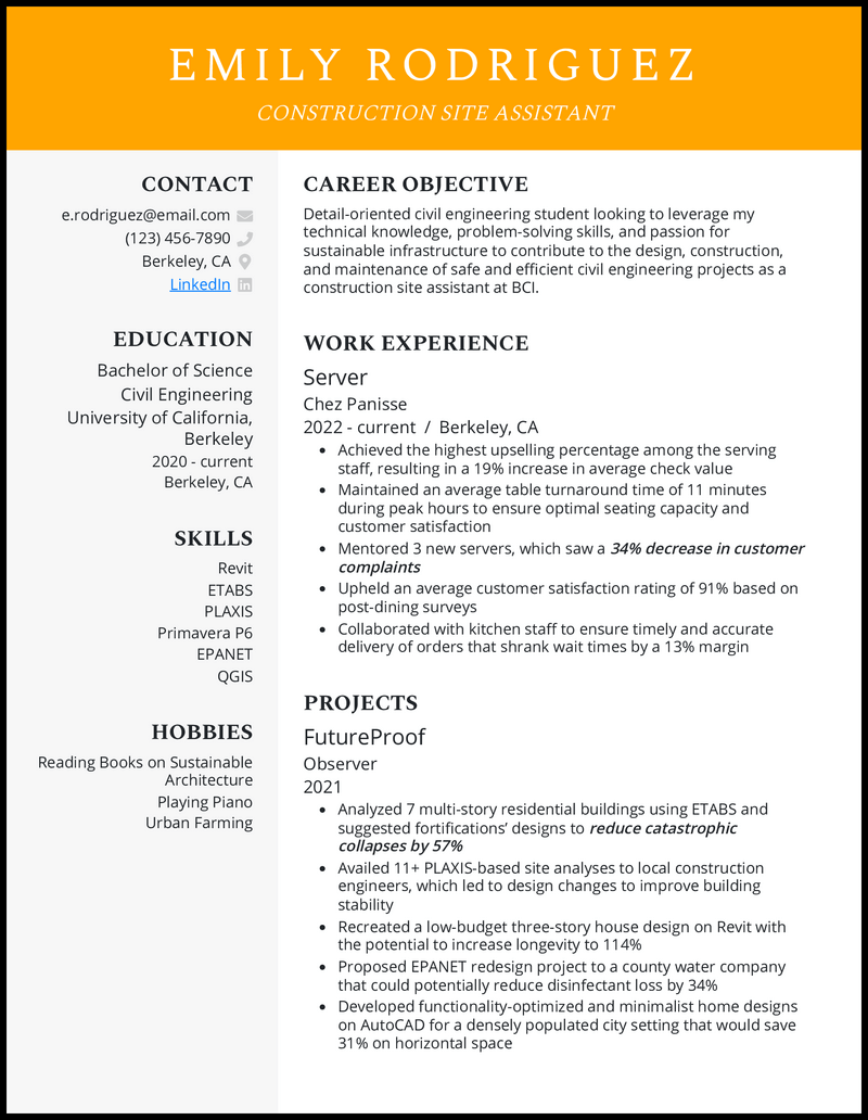 5 Civil Engineer Resume Examples for the Job in 2025