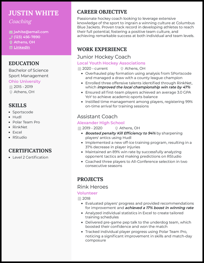 7 Coaching Resume Examples to Win the Job in 2025