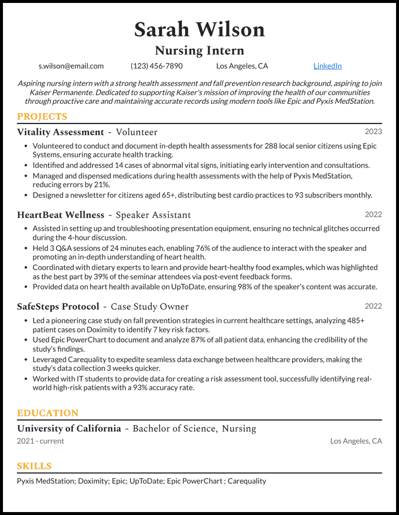 5 College Student No Experience Resume Examples & Templates [Edit Free]