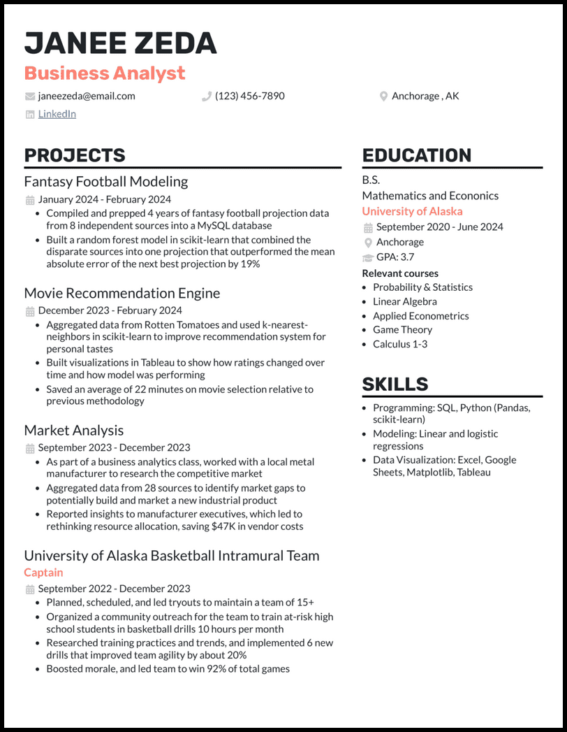 5 College Student No Experience Resume Examples & Templates [Edit Free]