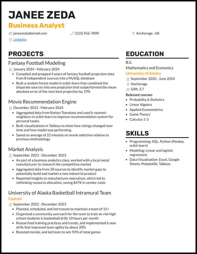 5 College Student No Experience Resume Examples & Templates [Edit Free]