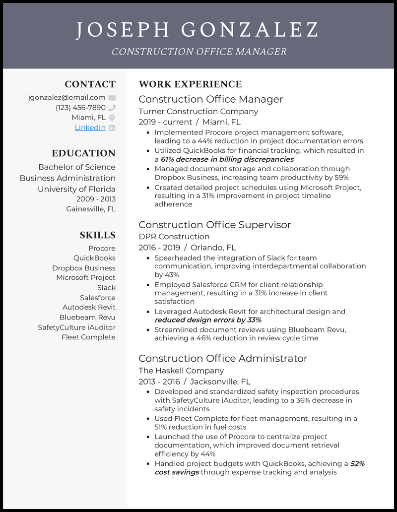 14 Office Manager Resume Examples for 2026