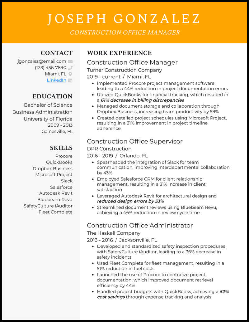 14 Office Manager Resume Examples for 2025