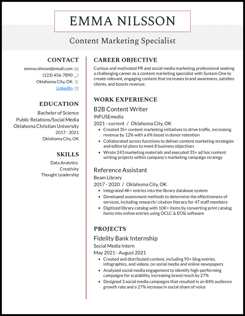24 Best Marketing Resume Examples for 2025