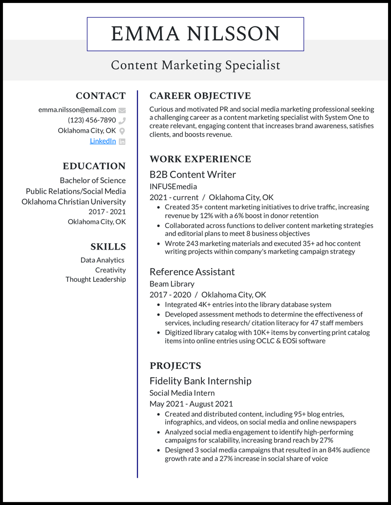 24 Best Marketing Resume Examples for 2025