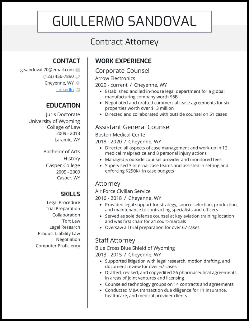 11 Attorney Resume Examples That Got the Job in 2024