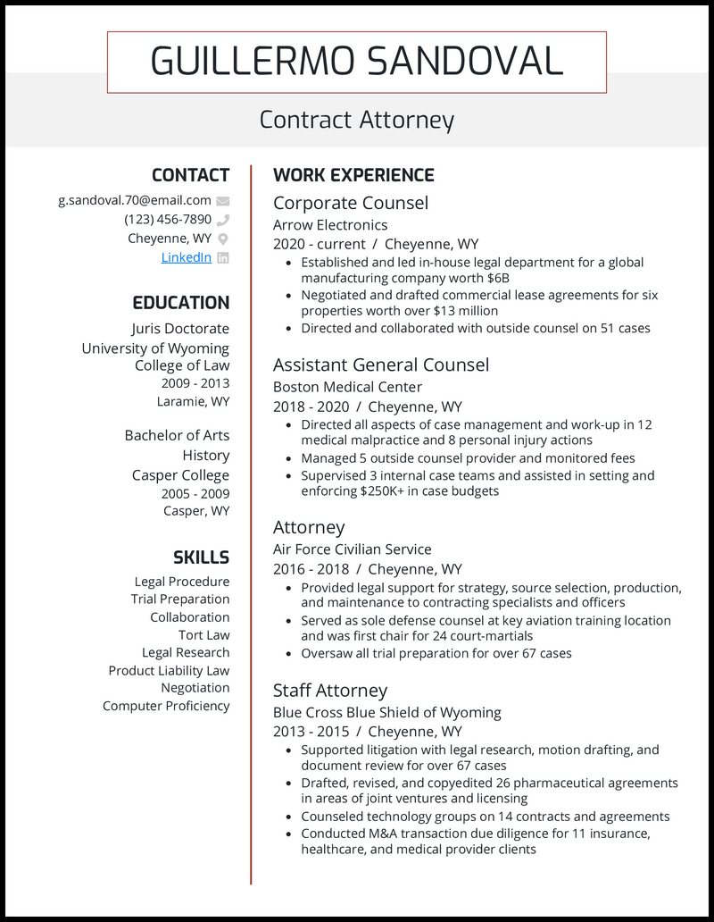 11 Attorney Resume Examples That Got the Job in 2024