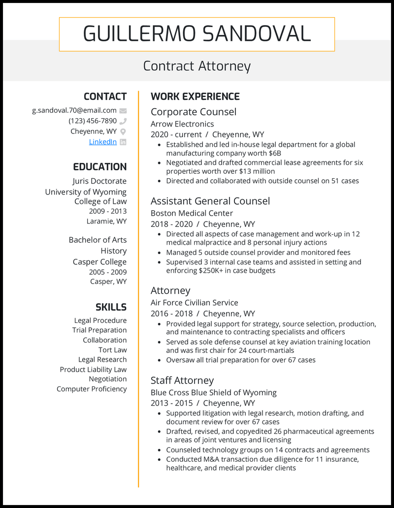 11 Attorney Resume Examples That Got the Job in 2024