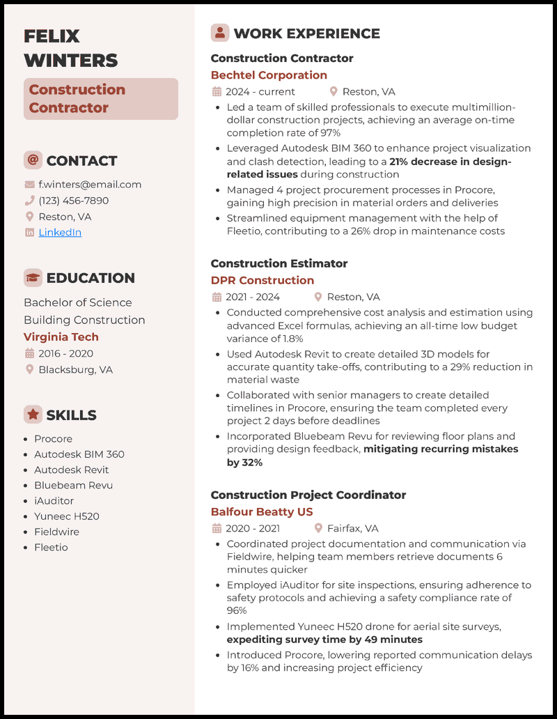 7 Contractor Resume Examples That Worked in 2025