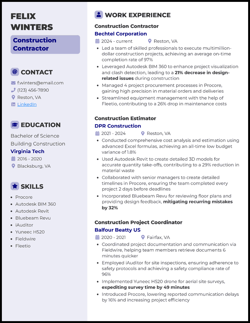 7 Contractor Resume Examples That Worked in 2025