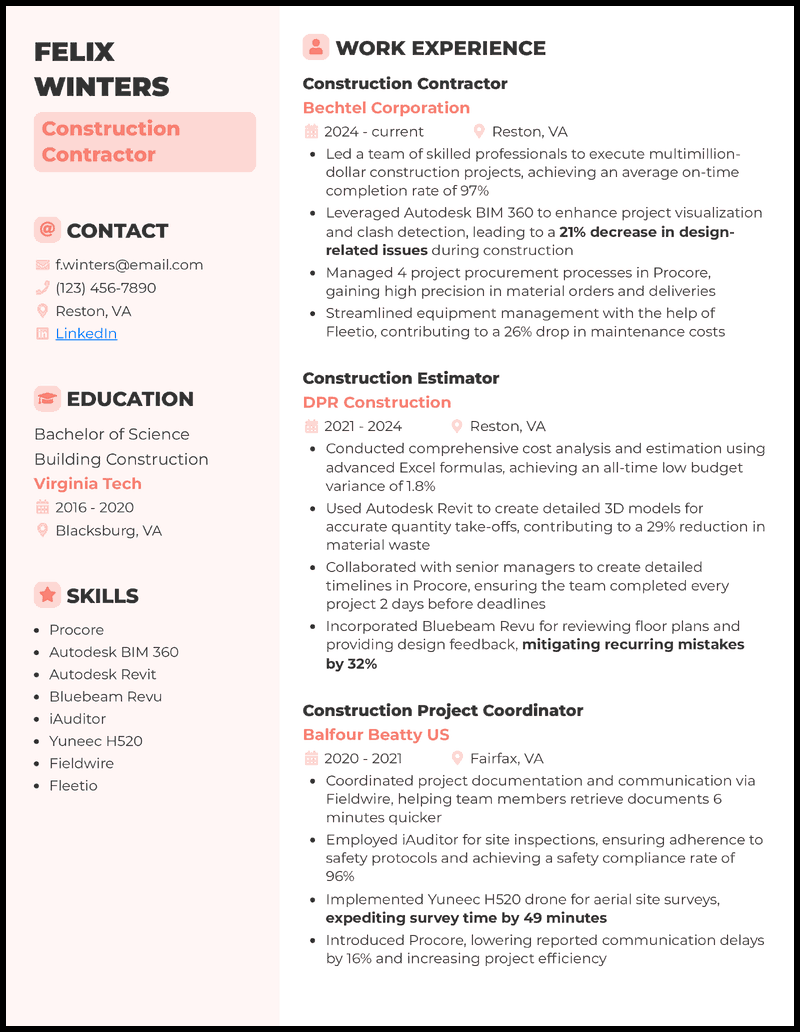 7 Contractor Resume Examples That Worked in 2025