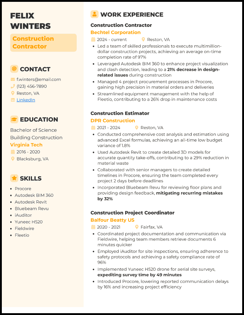 7 Contractor Resume Examples That Worked in 2025