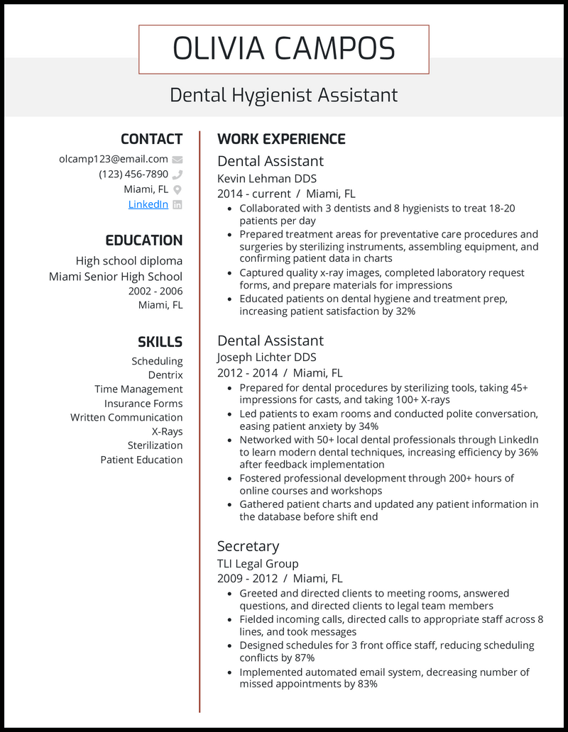 7 Dental Hygienist Resume Examples [& Templates]
