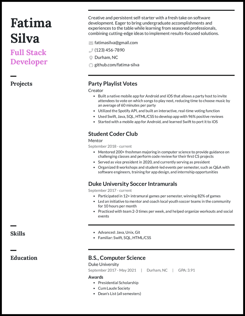 15 College Graduate Resume Examples [& Templates]