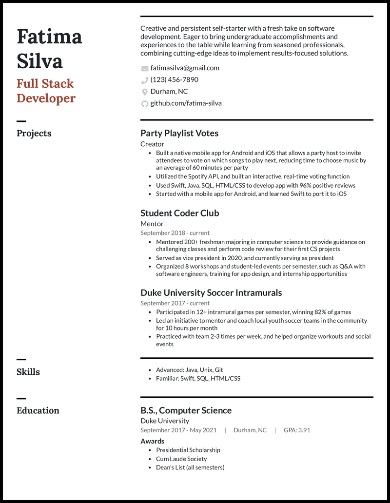 15 College Graduate Resume Examples [& Templates]
