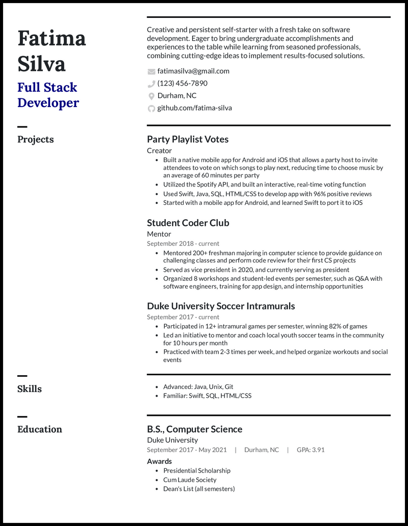 15 College Graduate Resume Examples [& Templates]