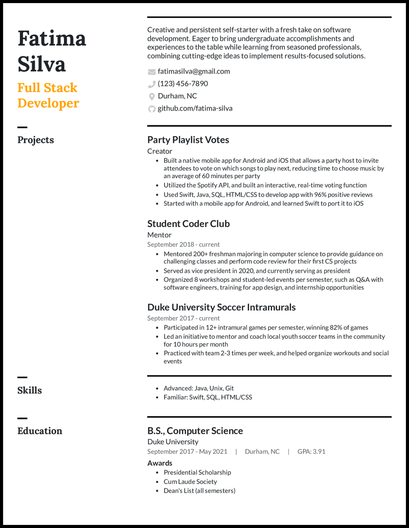 15 College Graduate Resume Examples [& Templates]