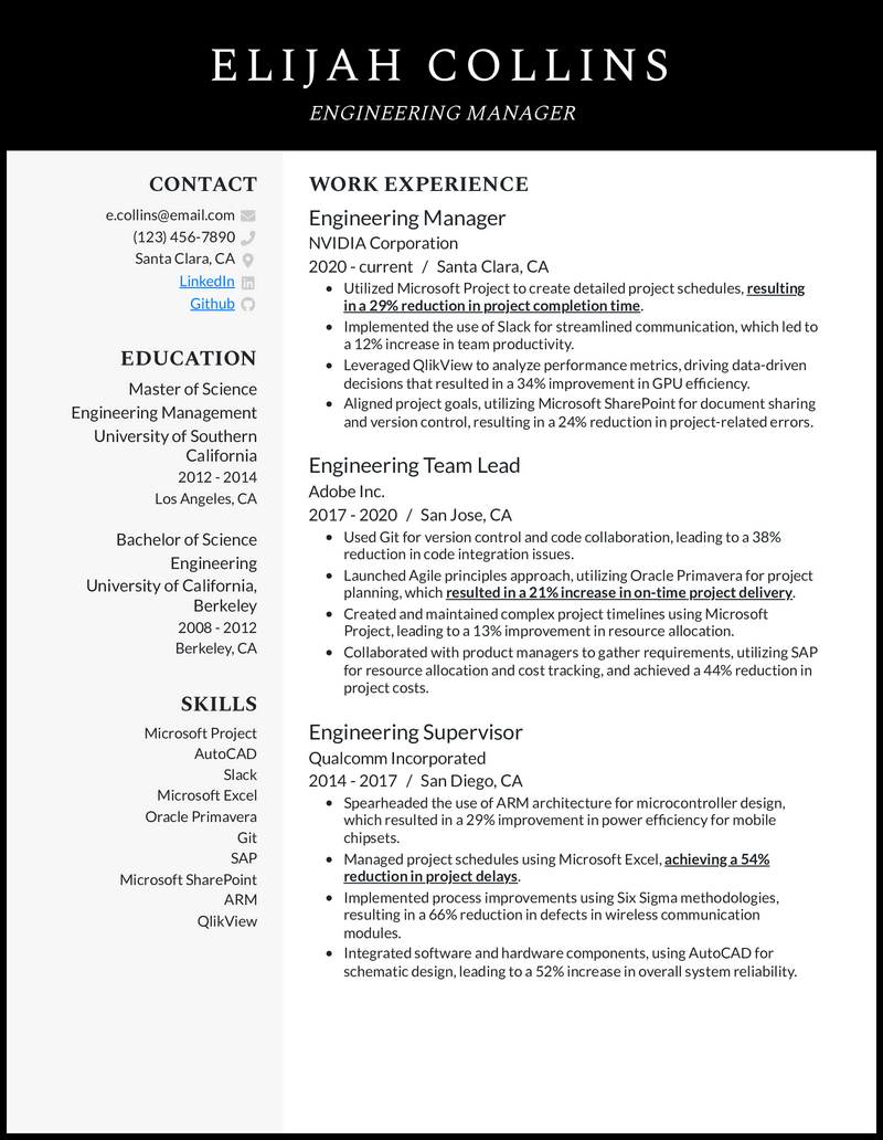 25 Engineering Resume Examples for 2025