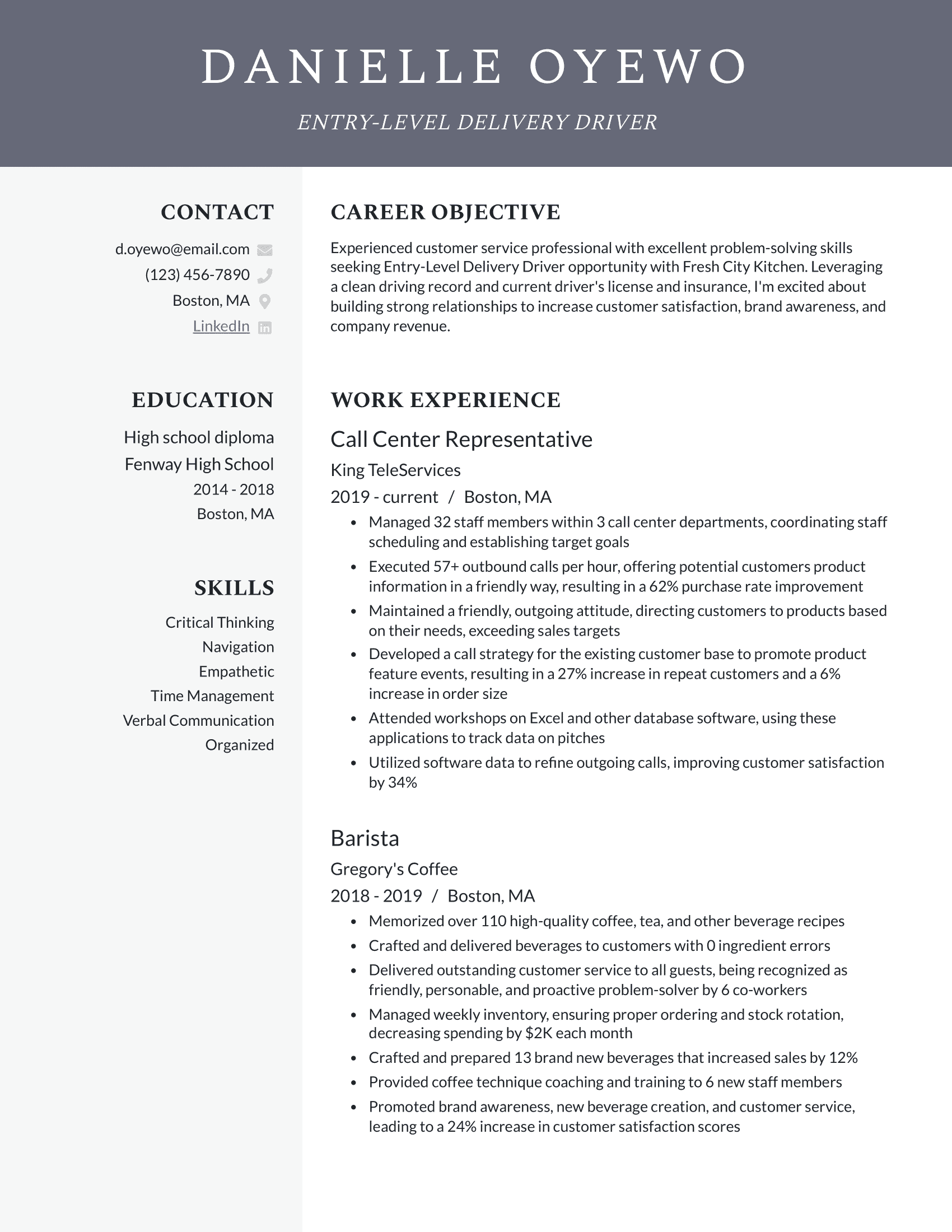 9 Delivery Driver Resume Examples That Work in 2025