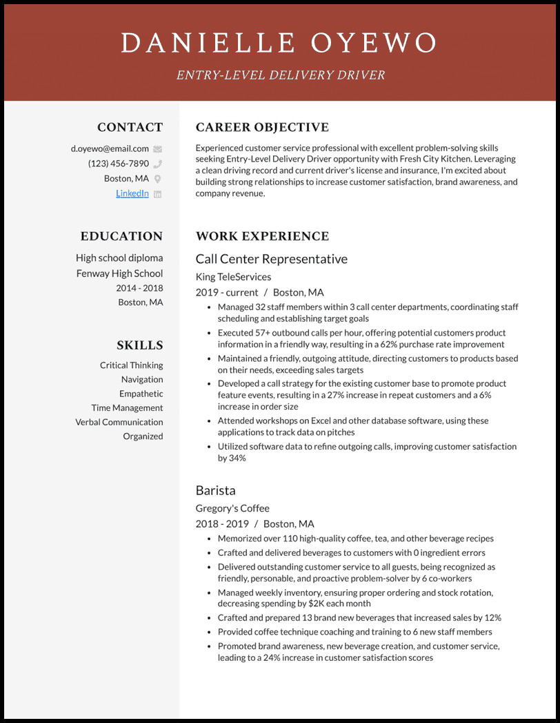 9 Delivery Driver Resume Examples That Work in 2025