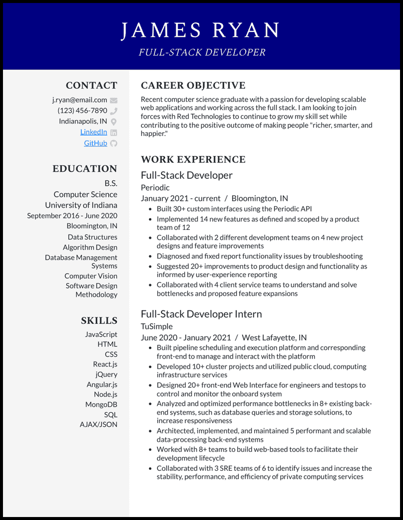 13 Real Full-Stack Developer Resume Examples That Worked in 2025