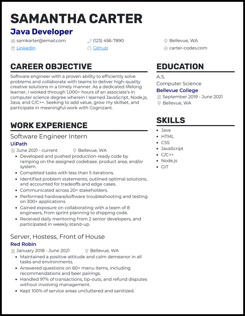 17 Real Java Developer Resume Examples That Worked in 2025