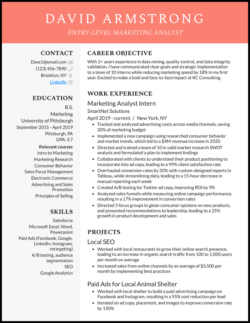 24 Best Marketing Resume Examples for 2025
