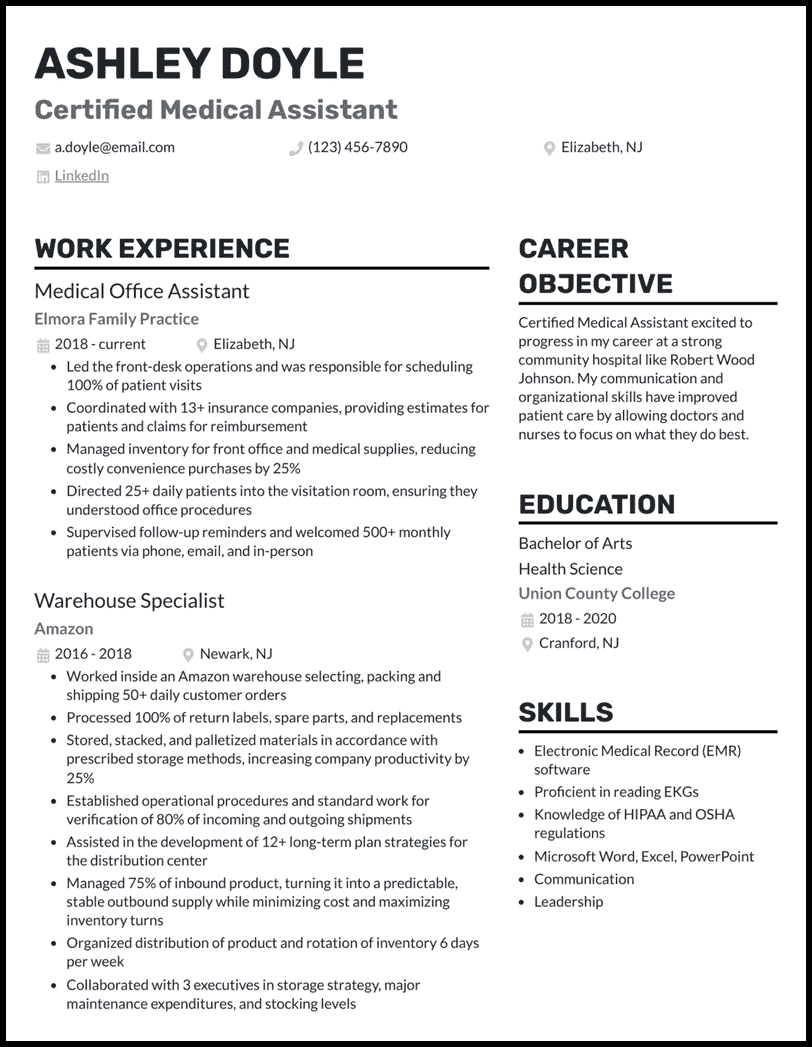 11 Medical Assistant Resume Samples for 2024