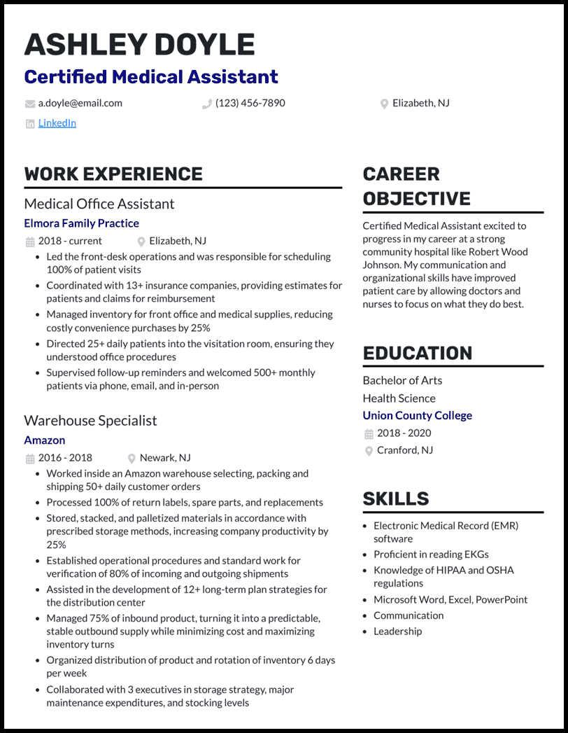11 Medical Assistant Resume Samples for 2024