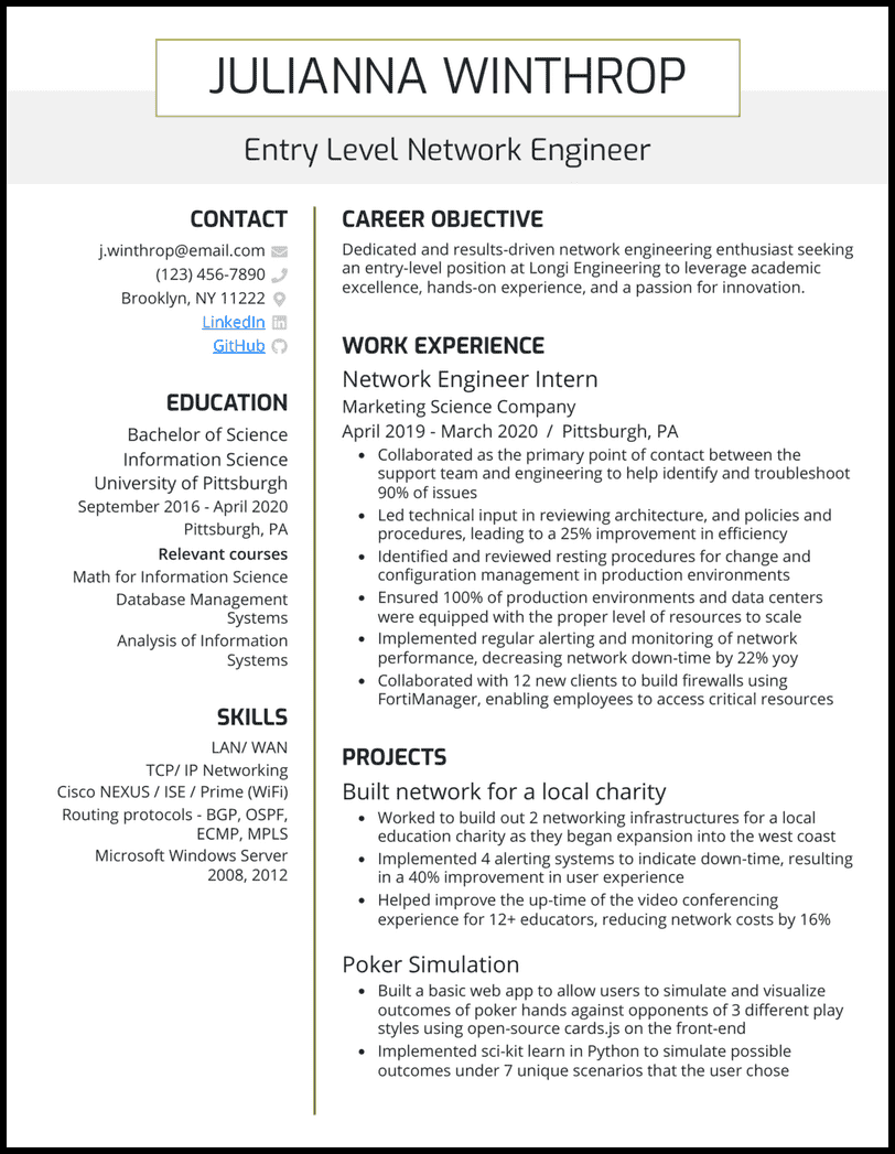 17 Network Engineer Resume Samples That Worked in 2025